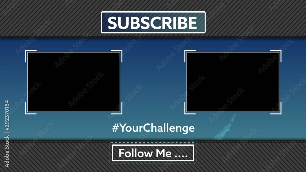 Your Challenge End Card Stock Template | Adobe Stock