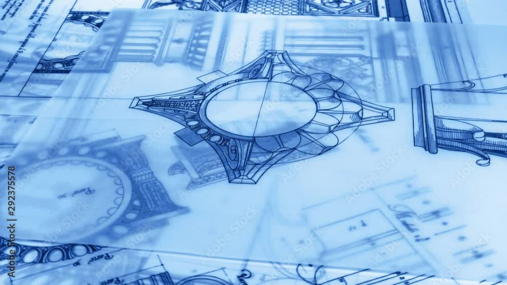 blueprints - drawings of antique architecture - drawings of antique ...