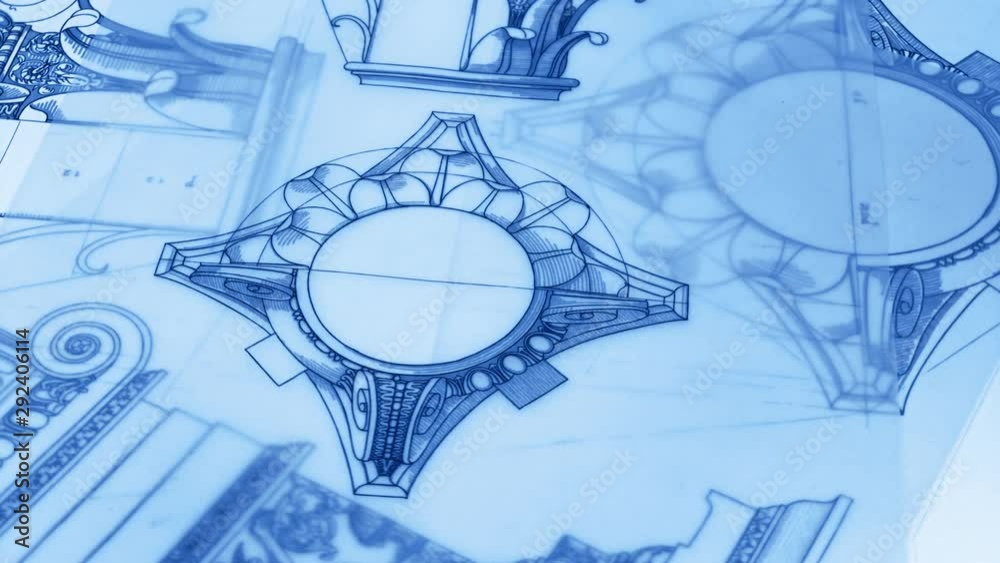blueprints - drawings of antique architecture - drawings of antique ...