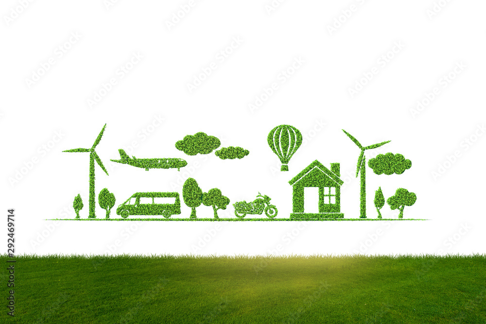 Clean energy and environment - 3d rendering Stock Illustration | Adobe ...