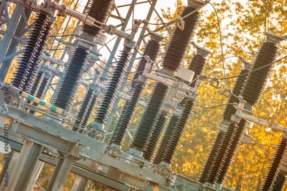 High voltage transformer with electrical insulation Stock Photo | Adobe ...