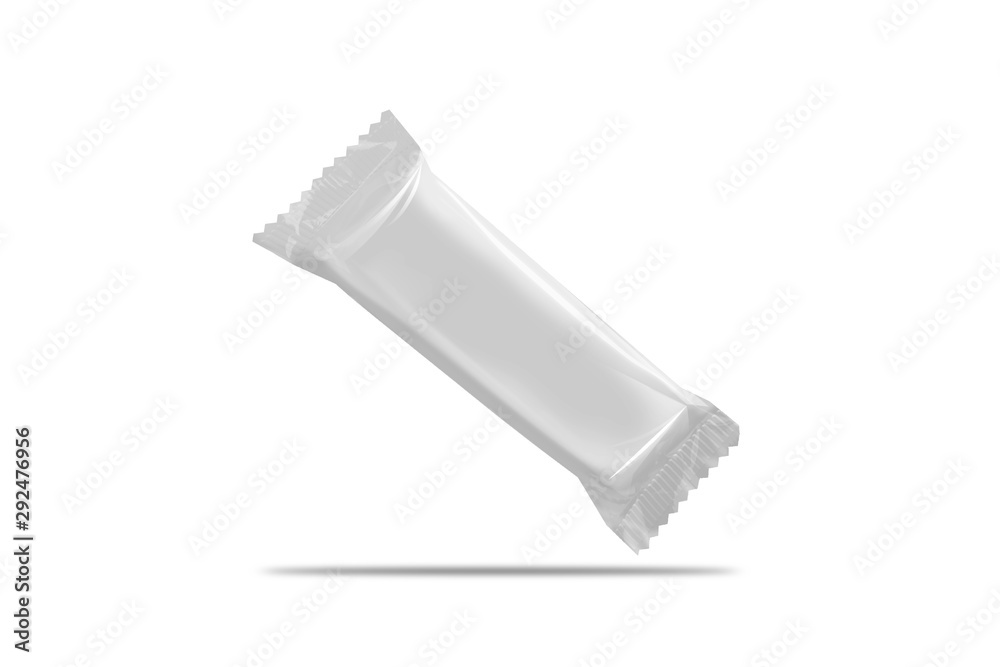 Chocolate packaging blank pack empty template isolated on white ...