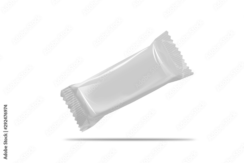 Chocolate packaging blank pack empty template isolated on white ...