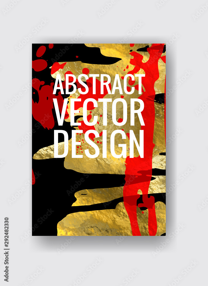 Vector Black, red and Gold Design Template illustration. Stock Vector ...