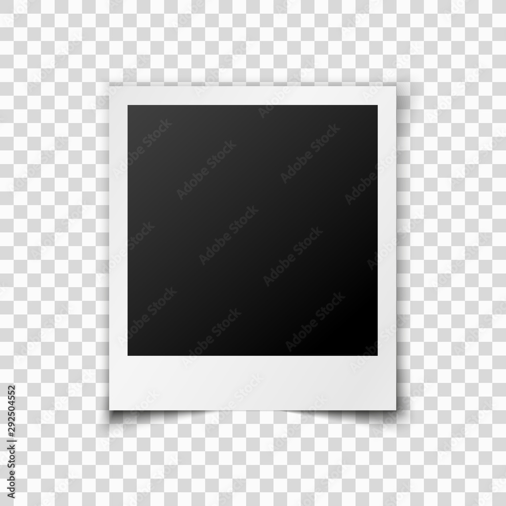 Realistic retro photo frames. Photo frames set on transparent ...