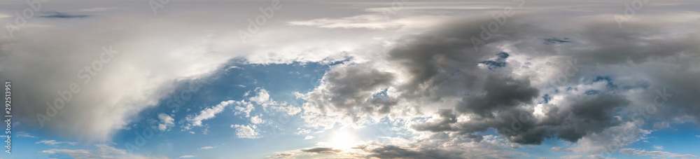Foto de Seamless cloudy blue sky hdri panorama 360 degrees angle view ...