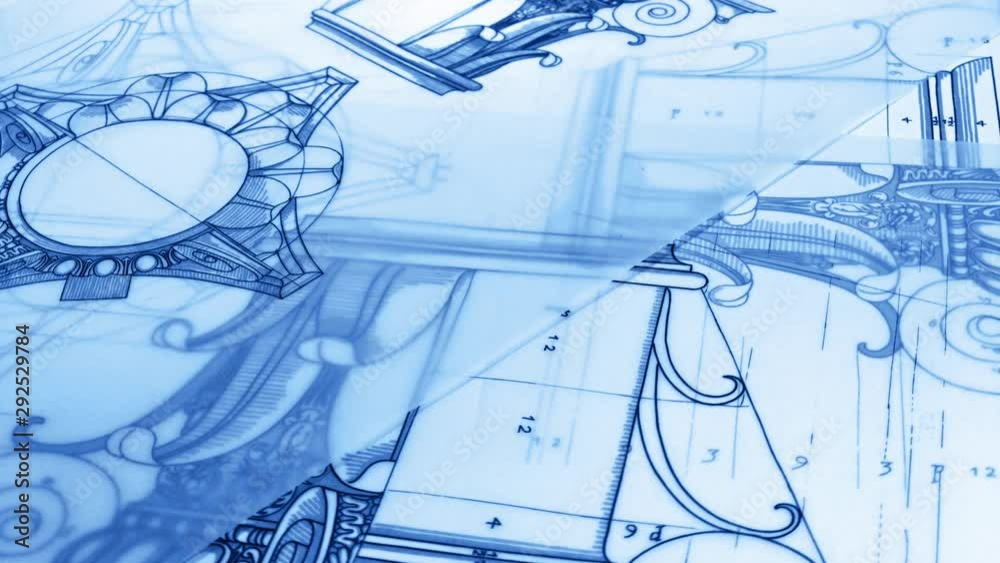 blueprints - drawings of antique architecture - drawings of antique ...