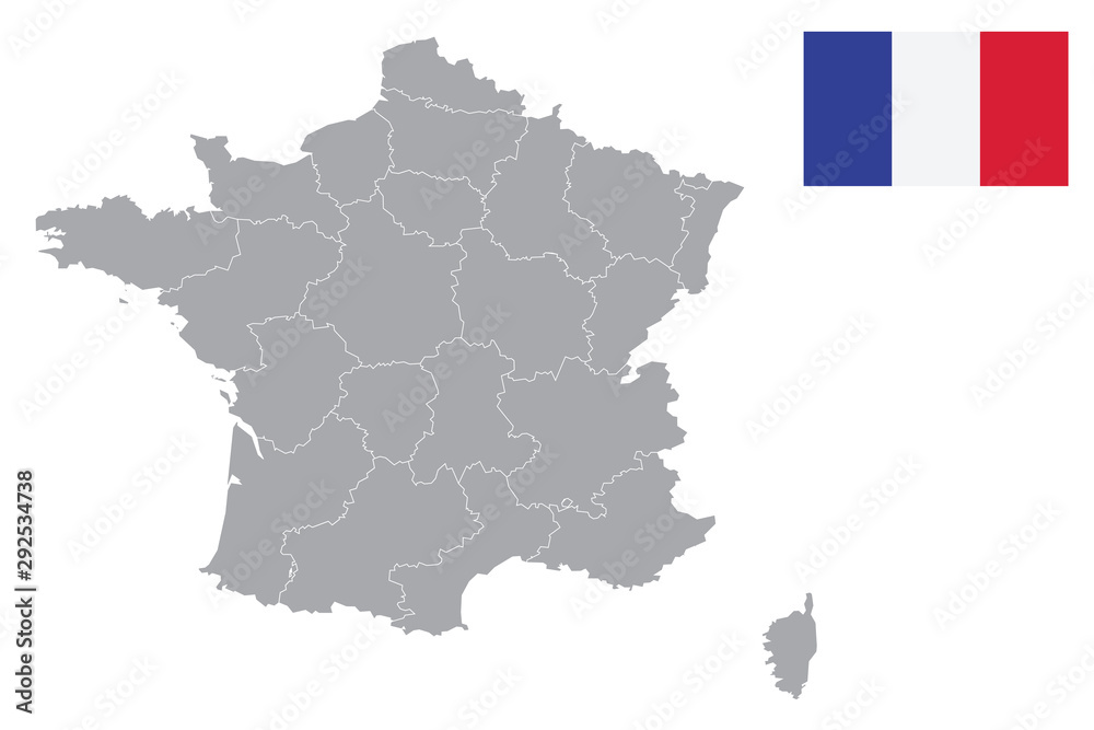 France map. France flag. flat icon symbol vector illustration Stock ...