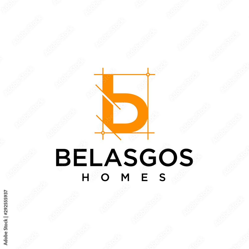 Illustration Of Modern Abstract B Sign With A Dash Like In illustration-of-modern-abstract-b-sign-with-a-dash-like-in