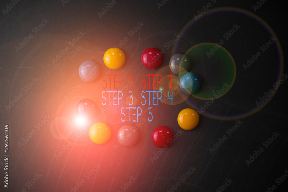 Conceptual hand writing showing Step 1, 2, 3, 4 and 5. Concept meaning ...