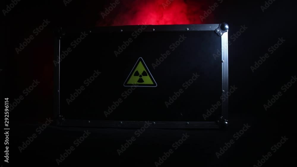Vidéo Stock Radioactive (atomic ionizing radiation) danger warning ...