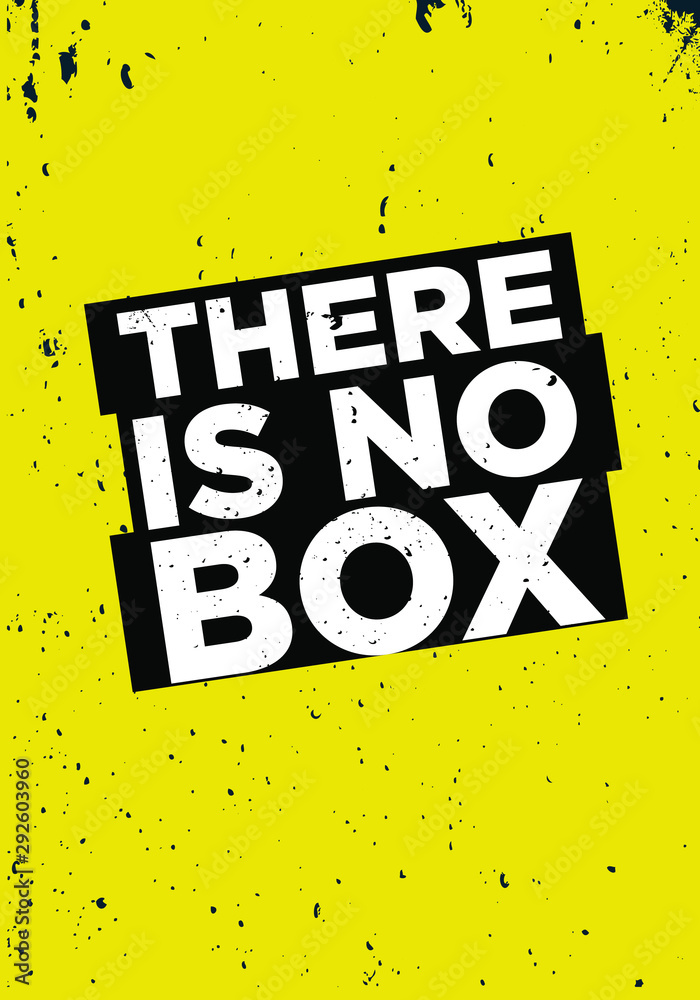 there is no box motivational quotes vector design Stock Vector | Adobe ...