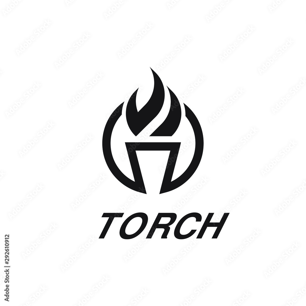 torch logo icon designs Stock Vector | Adobe Stock