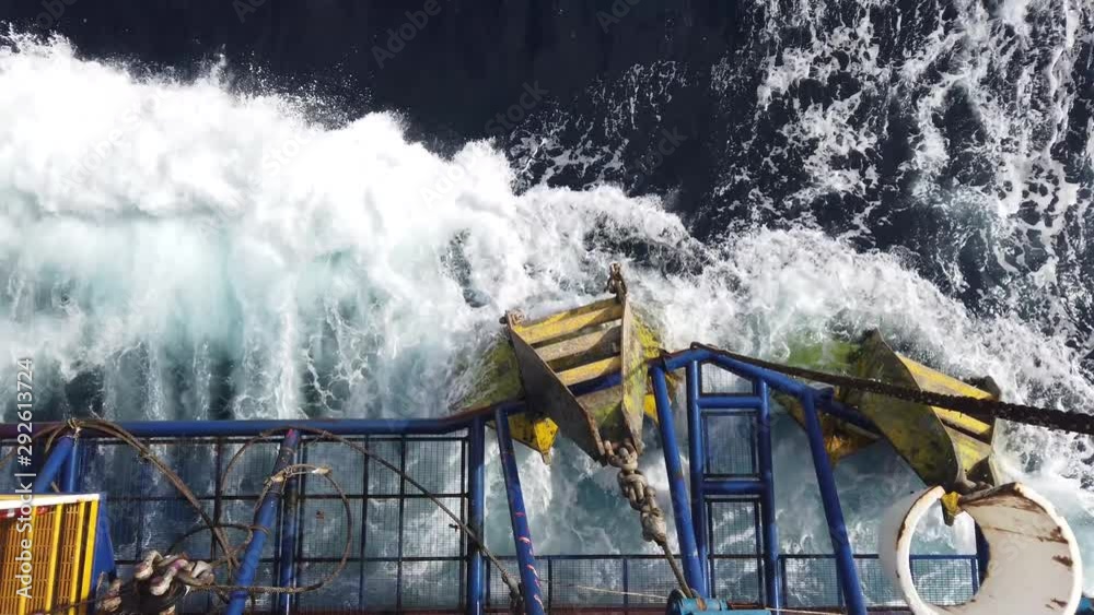 The anchor of tender assisted drilling oil rig (Barge Oil Rig) stored ...