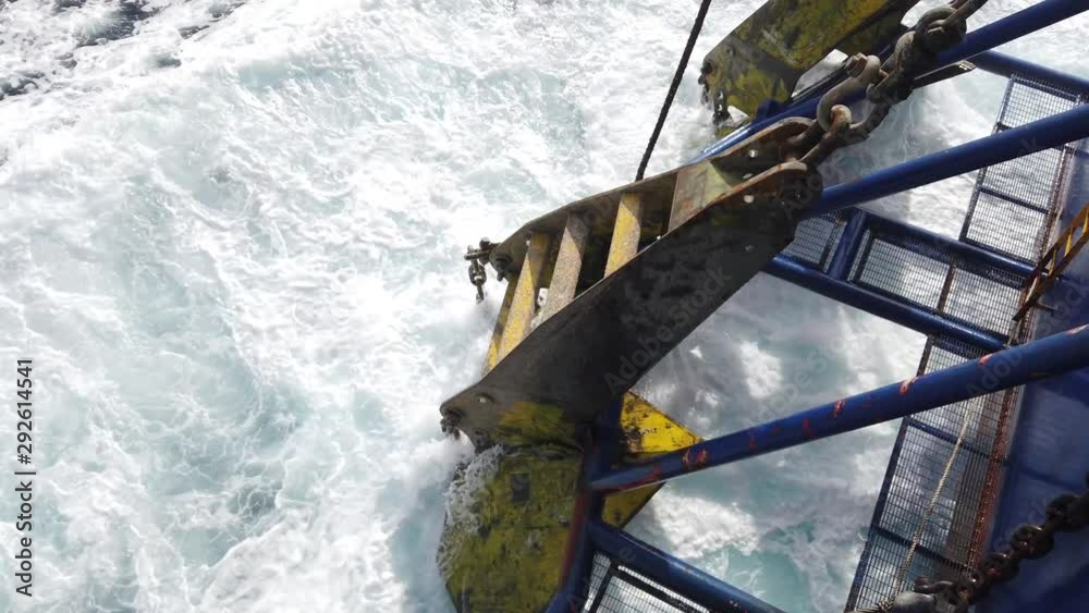The anchor of tender assisted drilling oil rig (Barge Oil Rig) stored ...