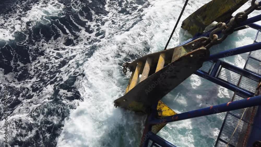 The anchor of tender assisted drilling oil rig (Barge Oil Rig) stored ...