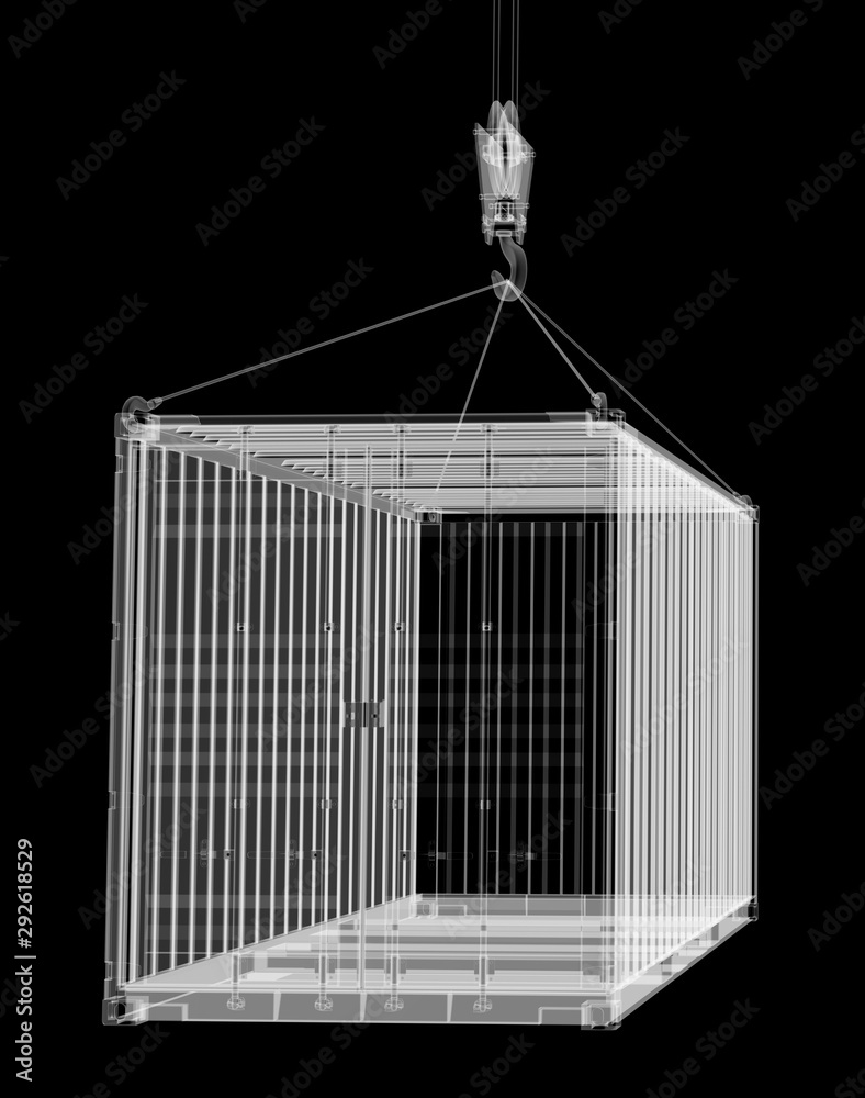 X-ray shipping container Stock Illustration | Adobe Stock