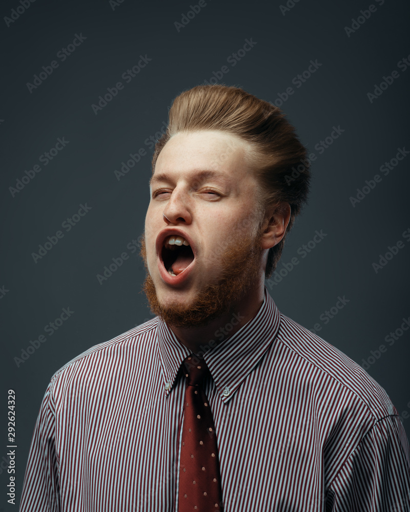 Strong wind blowing in male face, funny emotion Stock Photo | Adobe Stock