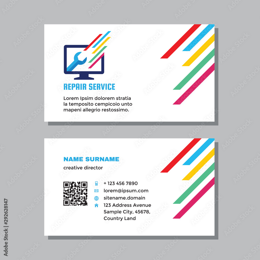 Computer Repairing Shop Visiting Card Design