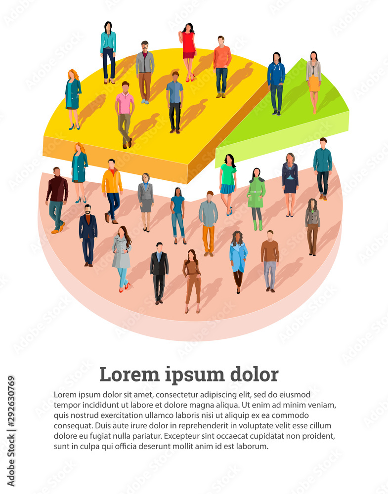 People related to share market. Isometric flat 3D business concept of ...