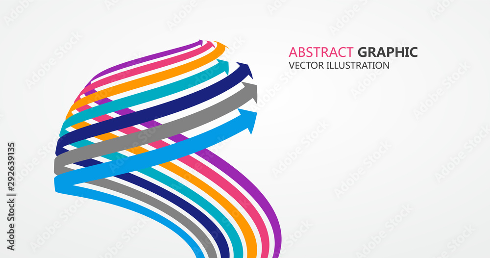 Sense of perspective arrows, growth meaning. Stock Vector | Adobe Stock