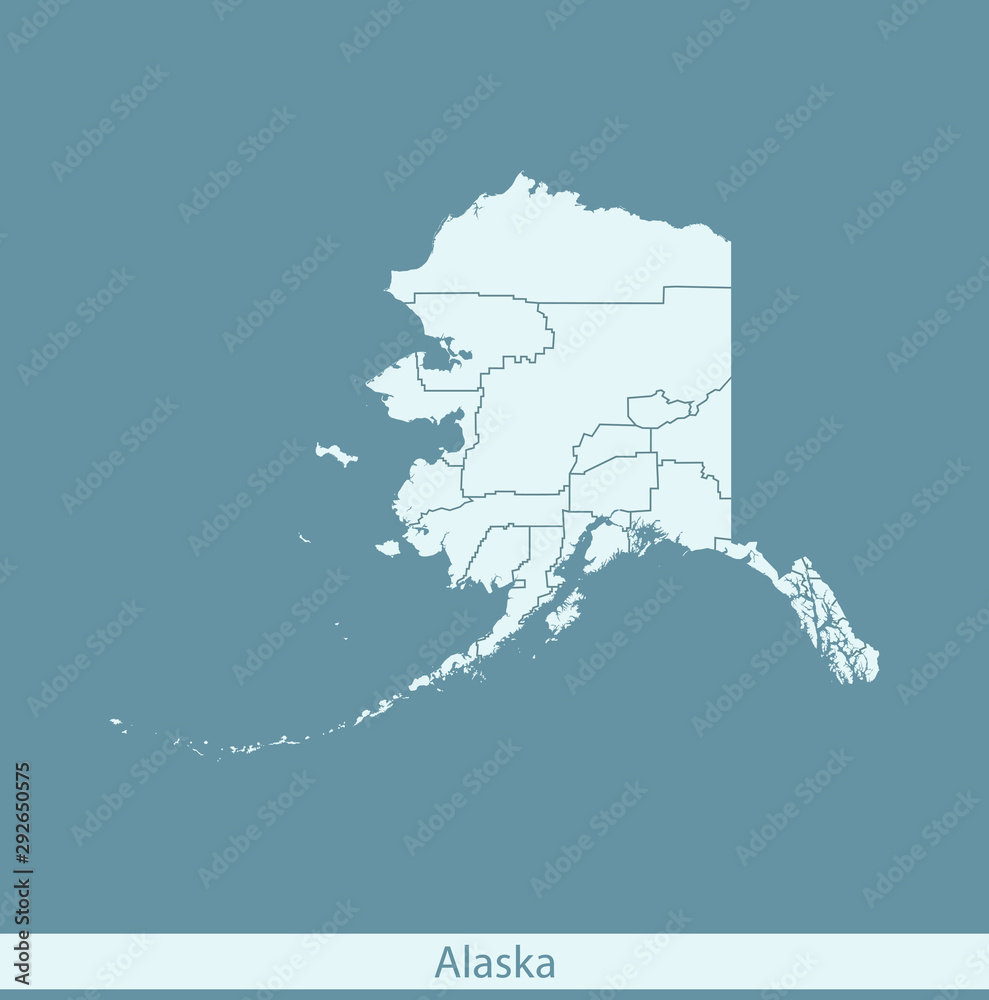 vector illustration map of Alaska Stock Vector | Adobe Stock
