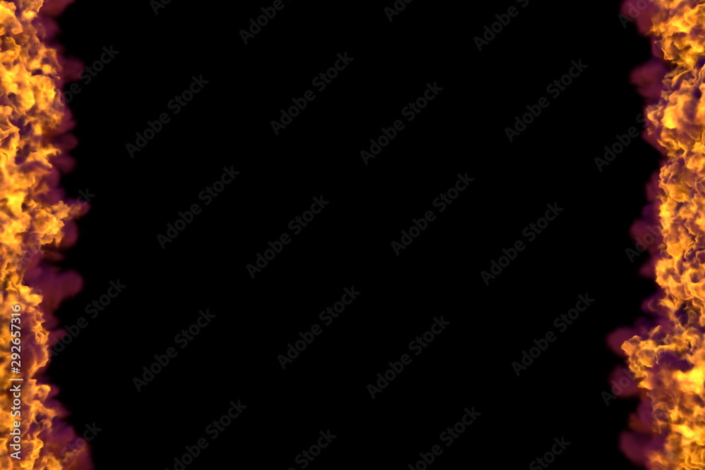 Fire 3D illustration of mystery melting explosion frame isolated on ...