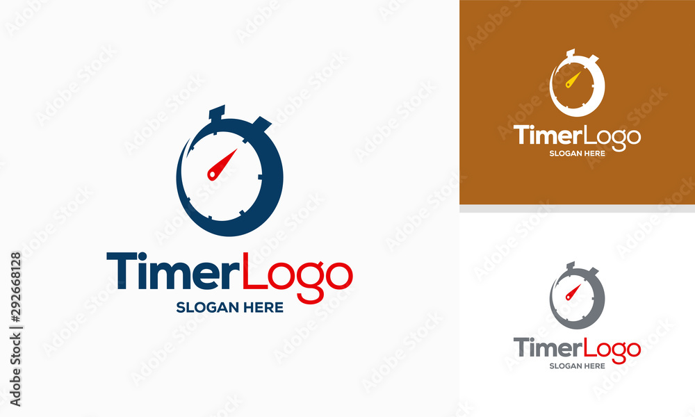 Stopwatch Timer Logo designs template vector, Logo symbol icon template ...