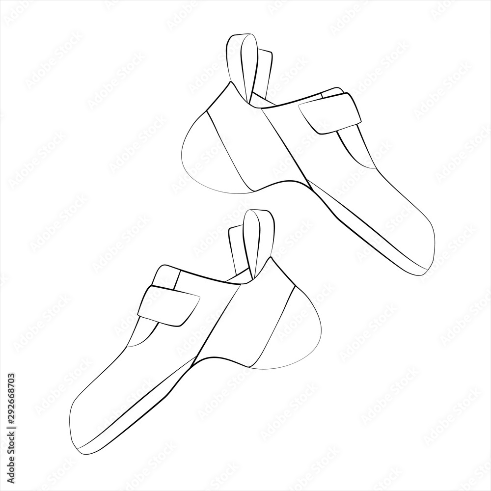 Climbing shoes pair isolated on white background. Vector illustration ...