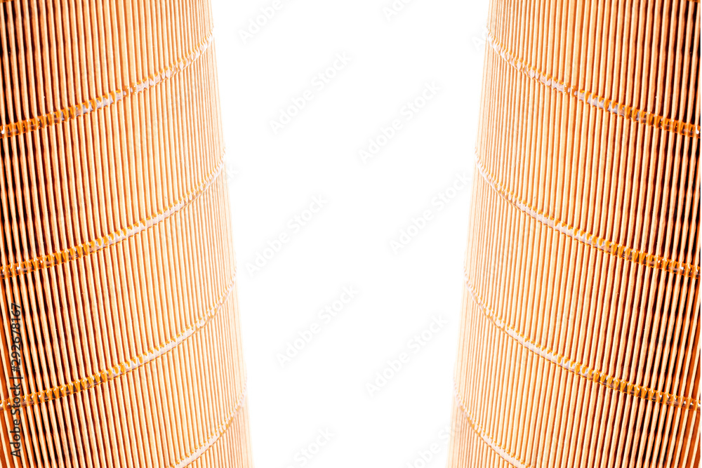 paper orange air filter poster mockup with copy space for text with ...