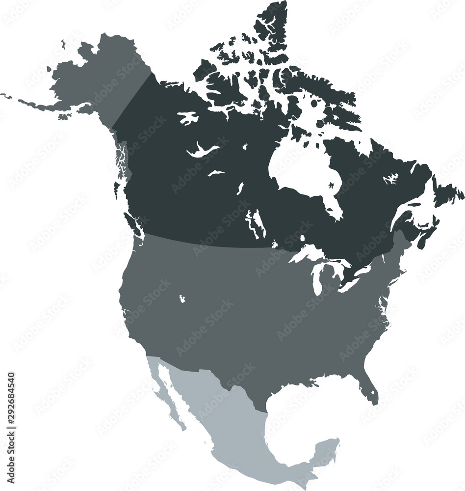 map of North America Stock Vector | Adobe Stock