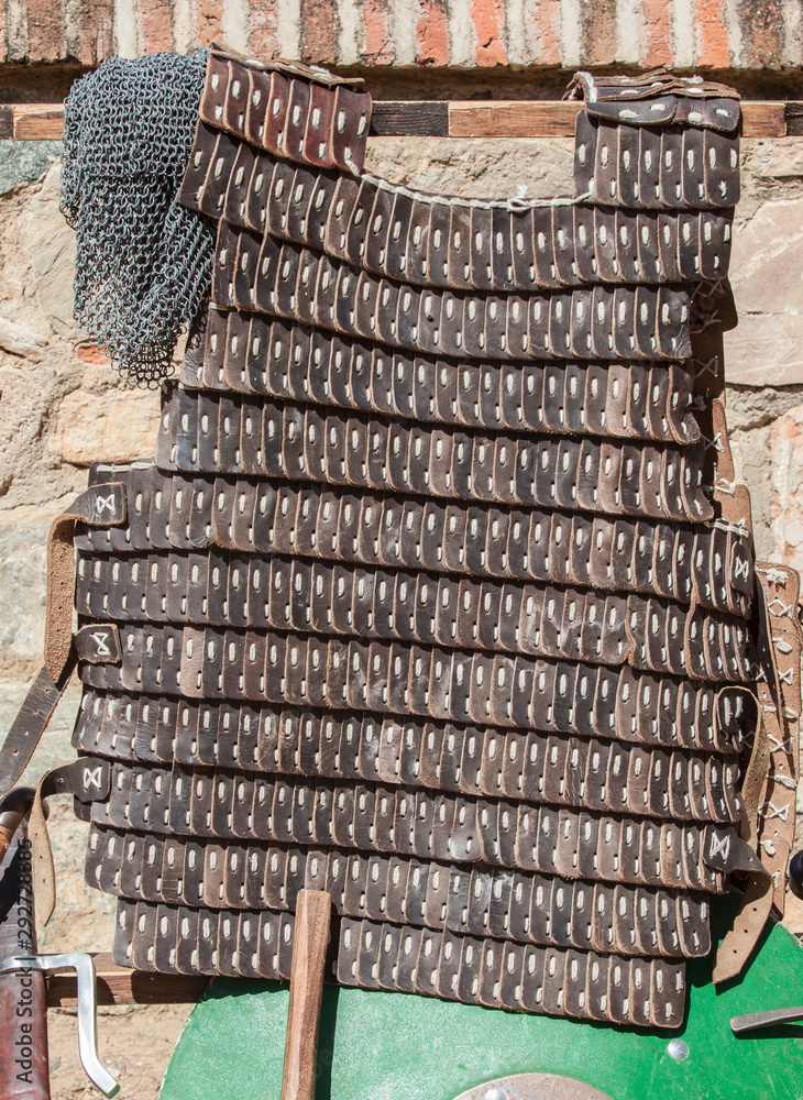 Lamellar armour used by moorish army during Reconquest period. It is ...