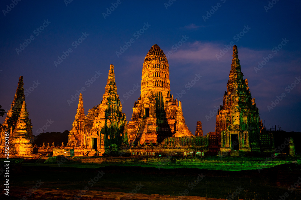 Wat Chai Wattanaram an ancient temple tourist atteaction in Ayudhya ...