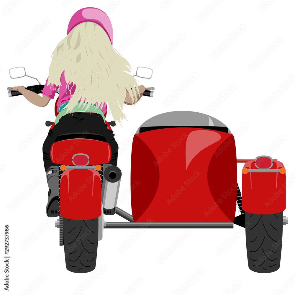 Motorcycle With Sidecar Clip Art