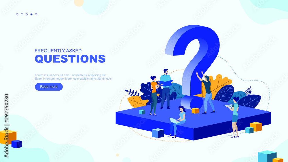 Trendy flat illustration. Frequently asked questions page concept. FAQ ...