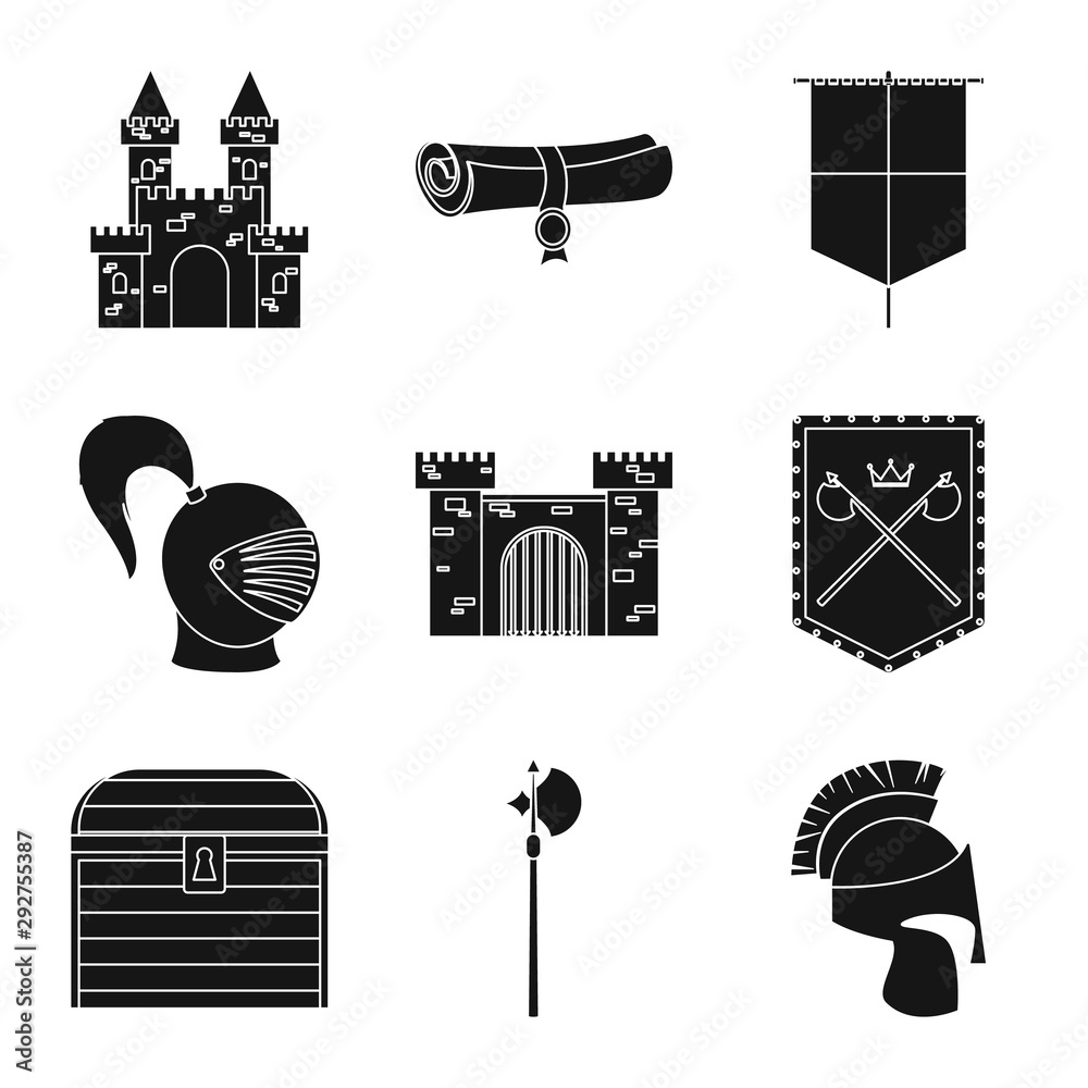 Vector illustration of traditional and renaissance sign. Collection of ...