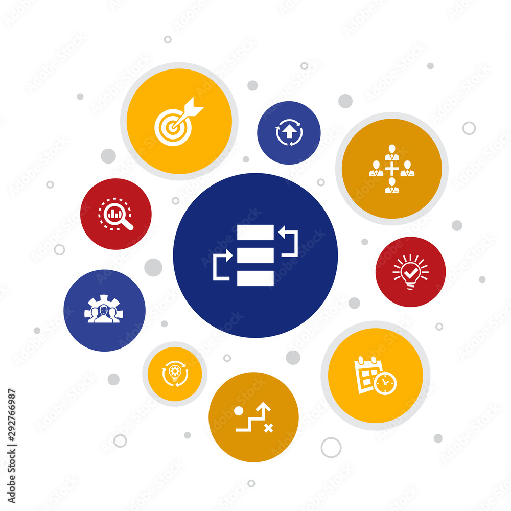 action plan Infographic 10 steps bubble design. improvement, strategy ...