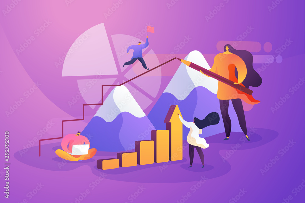 Business solutions, leadership flat vector illustration. Team building ...