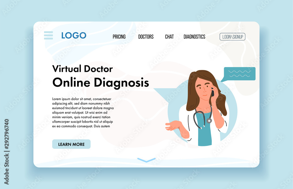 Female doctor giving online consultation to patient. Virtual Doctor ...