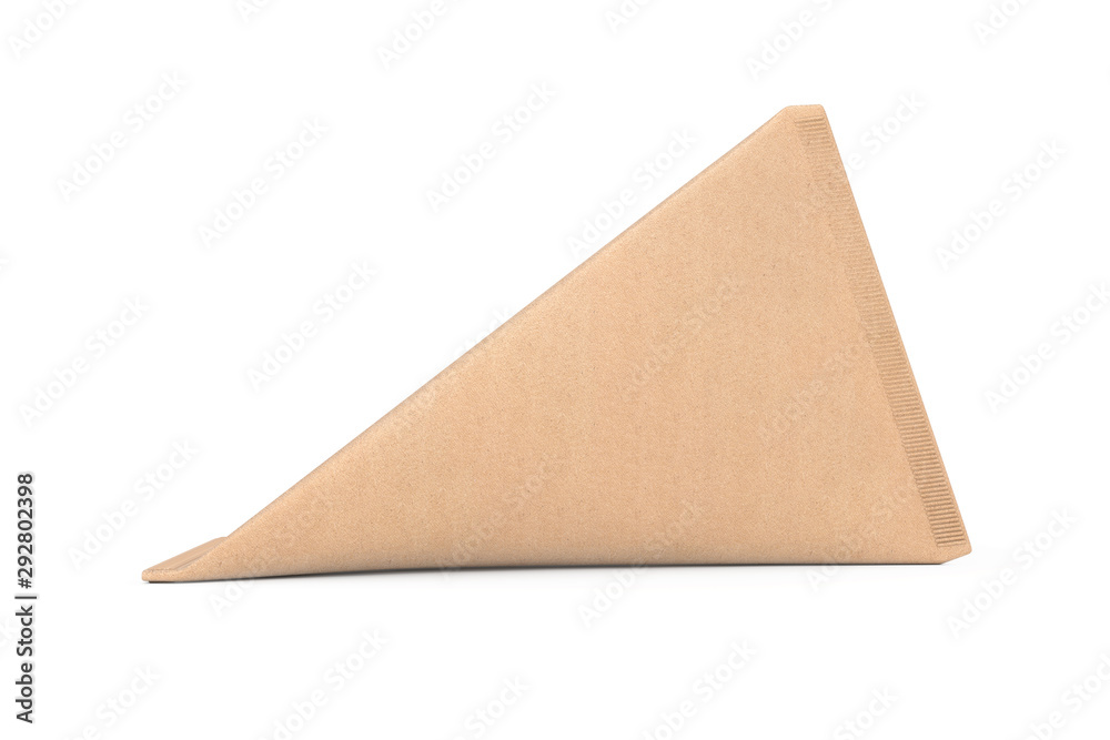 Cardboard Triangle Box Cream, Juice or Milk Pack Mock Up. 3d Rendering ...