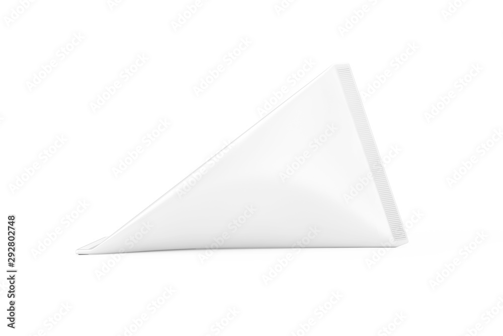 White Cardboard Triangle Box Cream, Juice or Milk Pack Mock Up. 3d ...