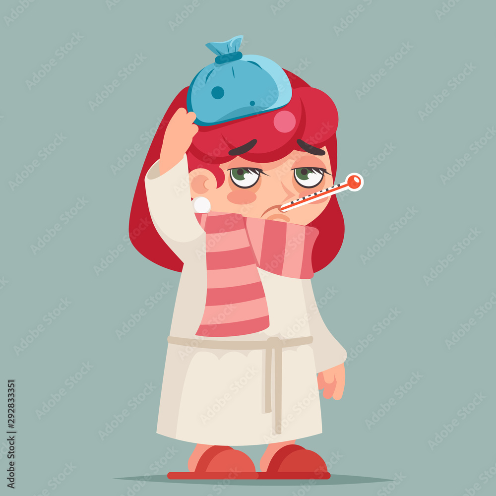 Sick Cartoon Character