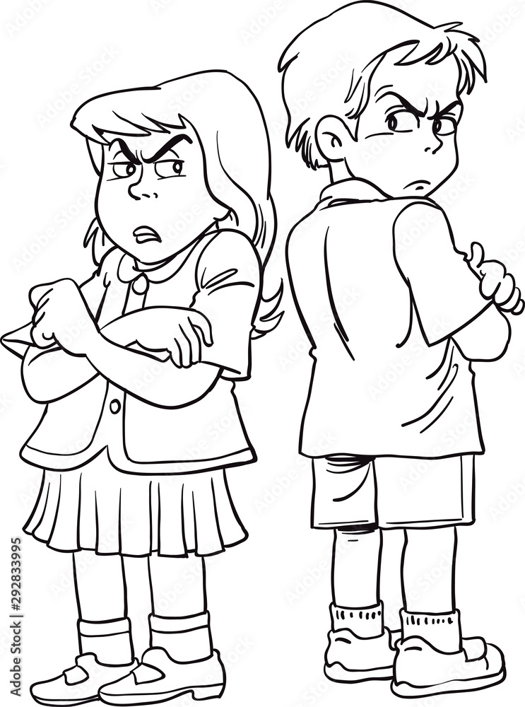 Quarrel Clipart Black And White