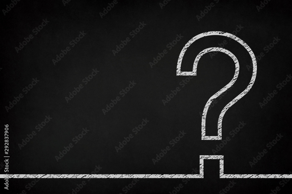 Question mark design writing chalk on chalkboard Stock Photo | Adobe Stock
