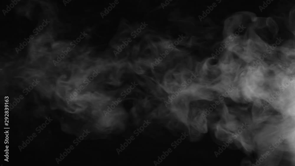 Steam Swirls and Moves Left. Horizontally moving the white vapor stream ...