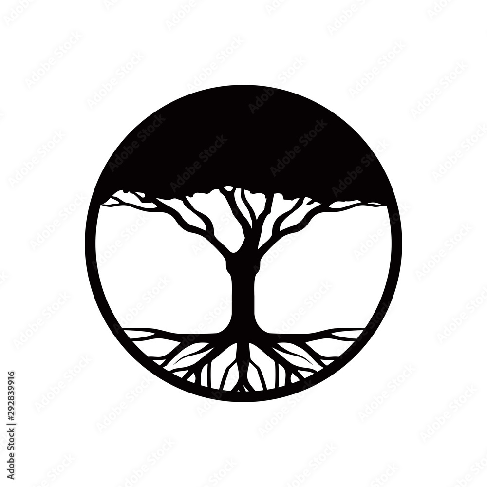 Tree logo design. nature, life, wood, leaf, growth, green, balance ...