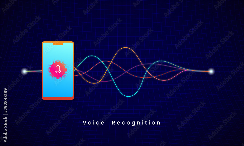 Voice Recognition AI personal assistant modern technology visual ...