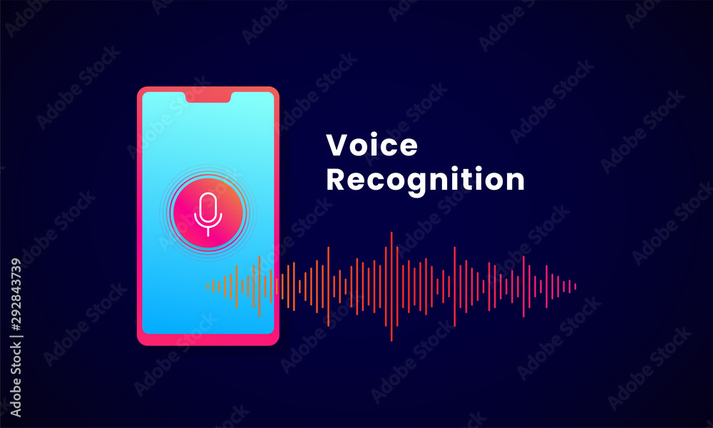 Voice Recognition AI personal assistant modern technology visual ...