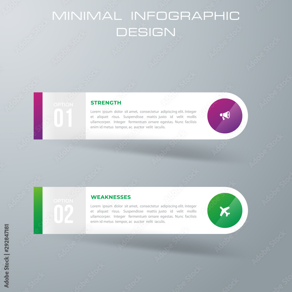 Infographic template with 2 options, workflow, process chart,Timeline ...