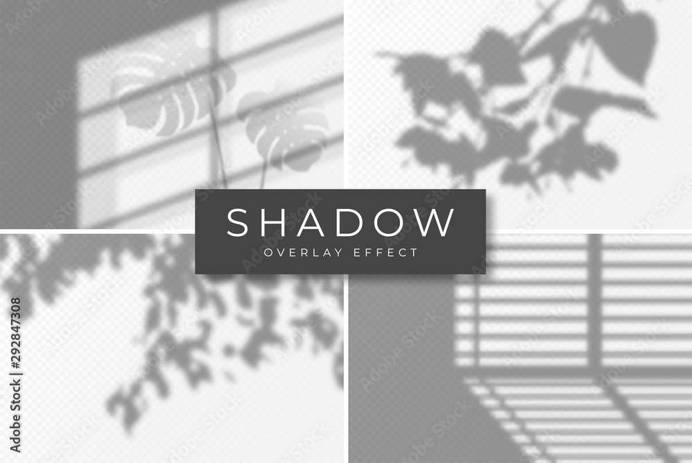 Set of shadow overlay effects. Vector shadow and light overlay effect ...
